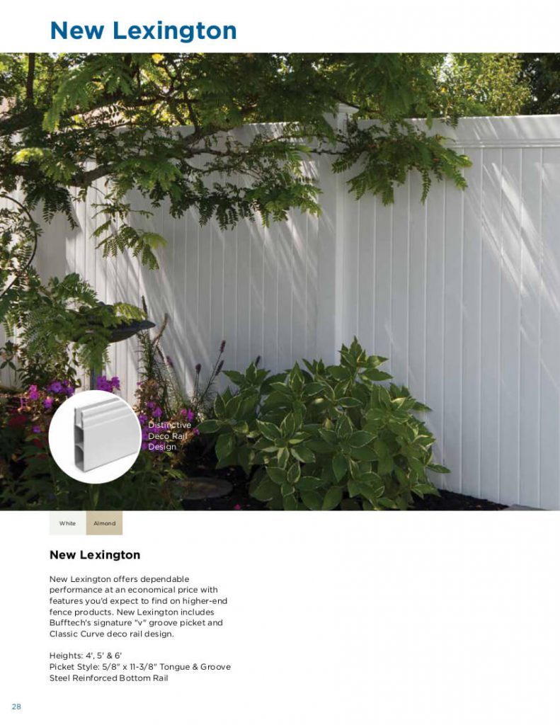 Danbury Vinyl Picket Fence - Concave - A Vinyl Fence - Vinyl Fence ...