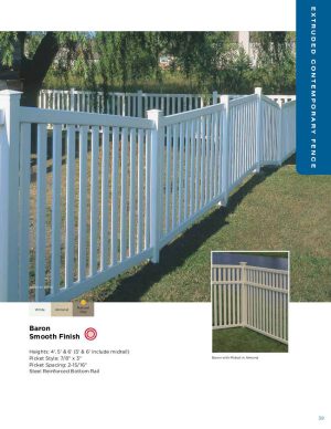 Kingston (10' w) - Clay Vinyl Railing - A Vinyl Fence - Vinyl Fence ...