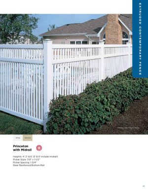 Kingston (10' w) - Clay Vinyl Railing - A Vinyl Fence - Vinyl Fence ...