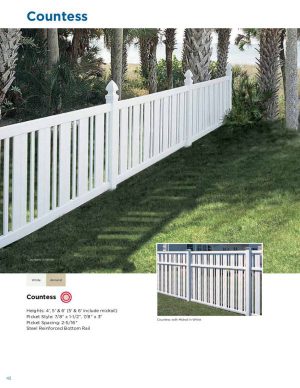 Kingston (10' w) - Clay Vinyl Railing - A Vinyl Fence - Vinyl Fence ...