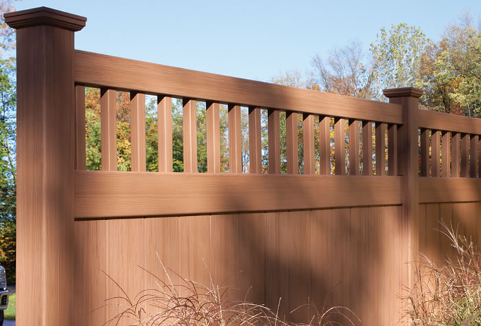 Chesterfield Certagrain® Privacy Fence - Victorian - A Vinyl Fence Co ...