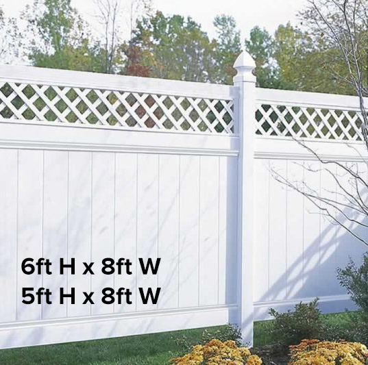Chesterfield Privacy Fence - Lattice - A Vinyl Fence - Vinyl Fence ...