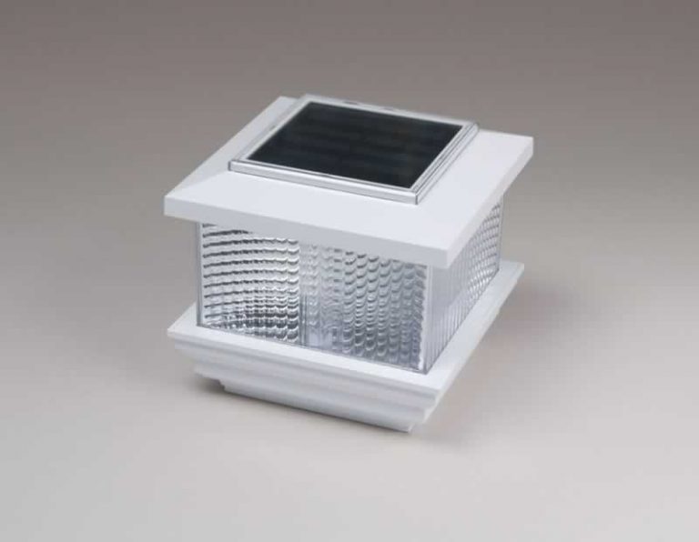 White Solar Post Caps - A Vinyl Fence - Vinyl Fence - Privacy Fence ...